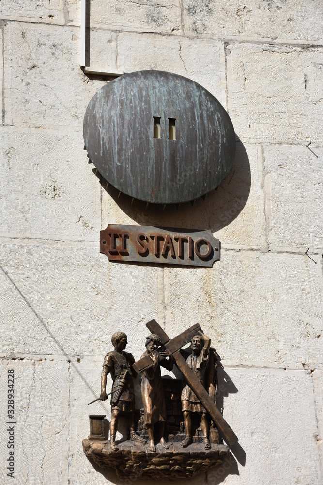 The Via Dolorosa - processional route in the Old City of Jerusalem ...