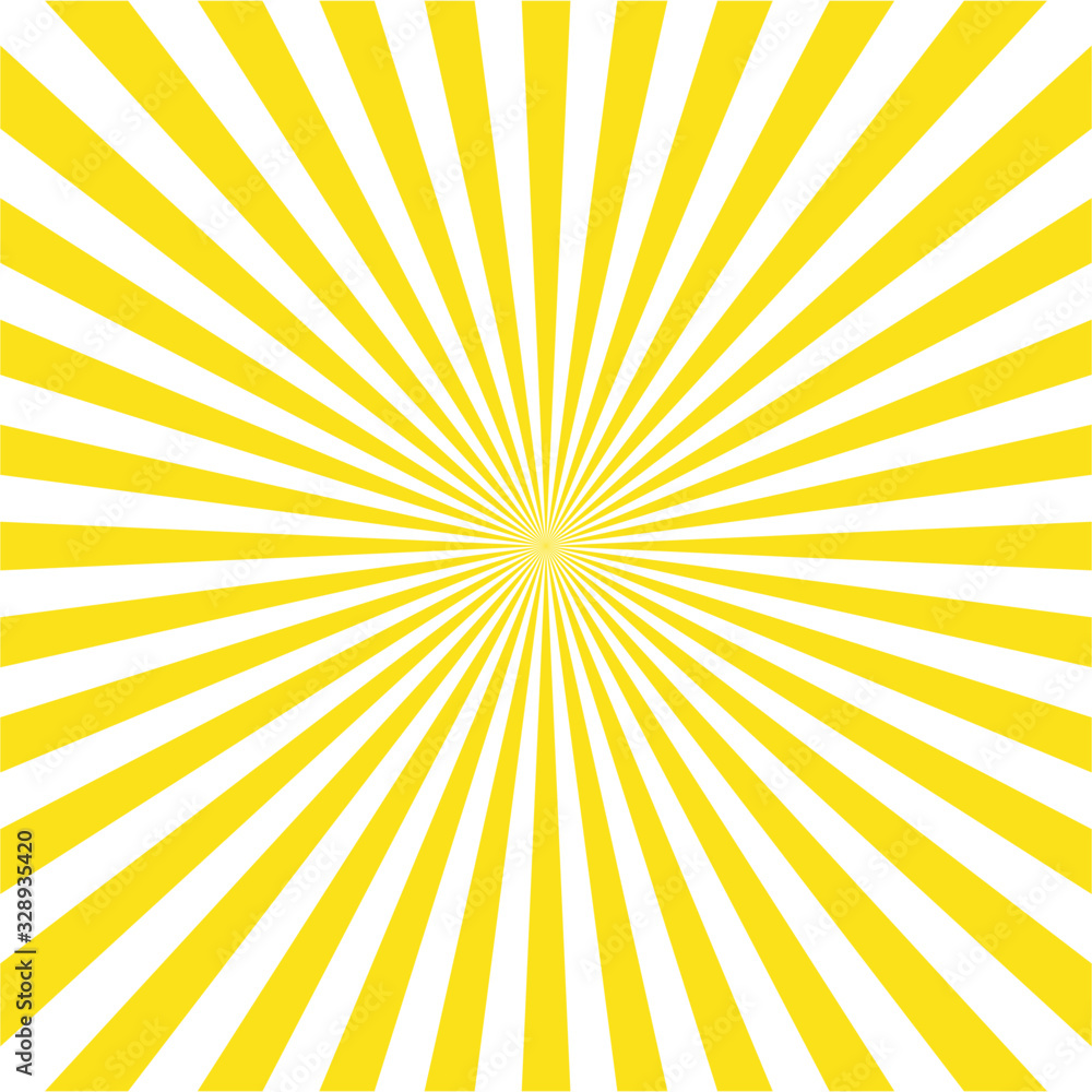 Abstract light yellow sun rays background, vector illustration Stock ...