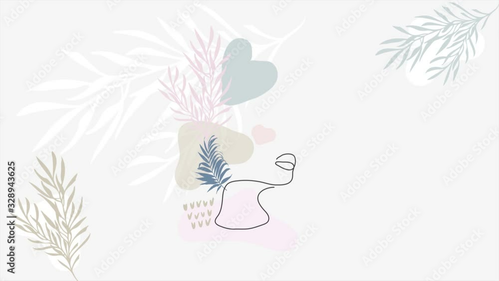 Hand drawn animation woman background isolated on white. Design ...