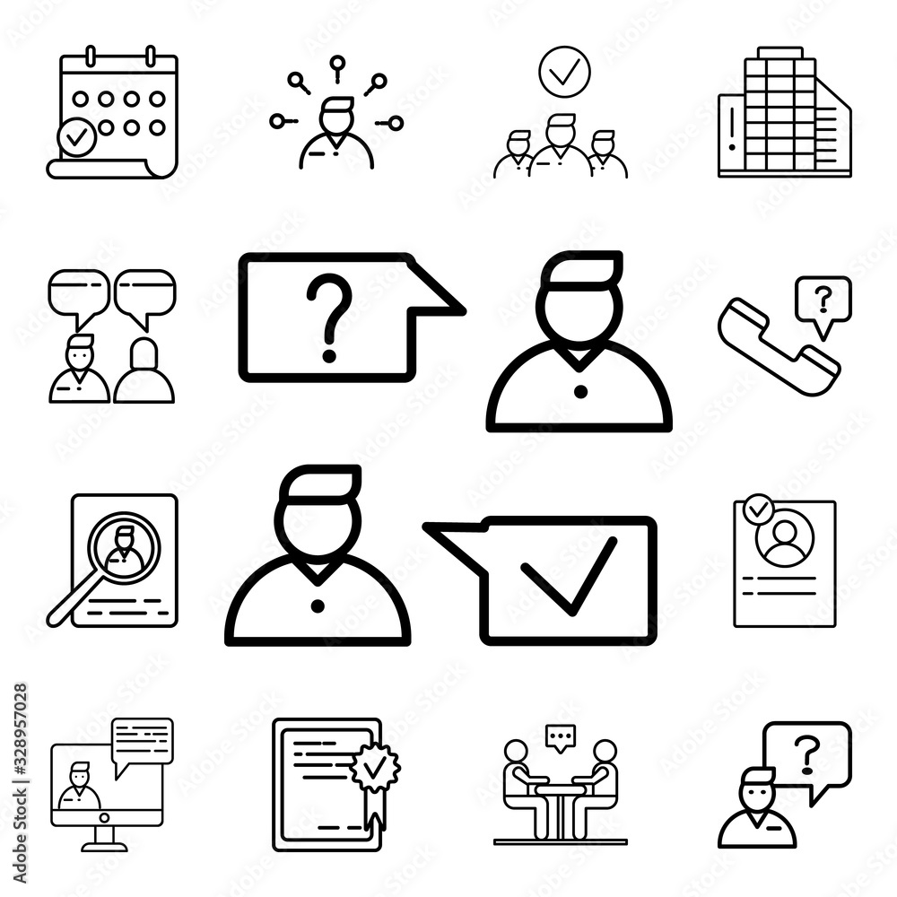 Job interview icon. Detailed set of interview icons. Premium quality ...