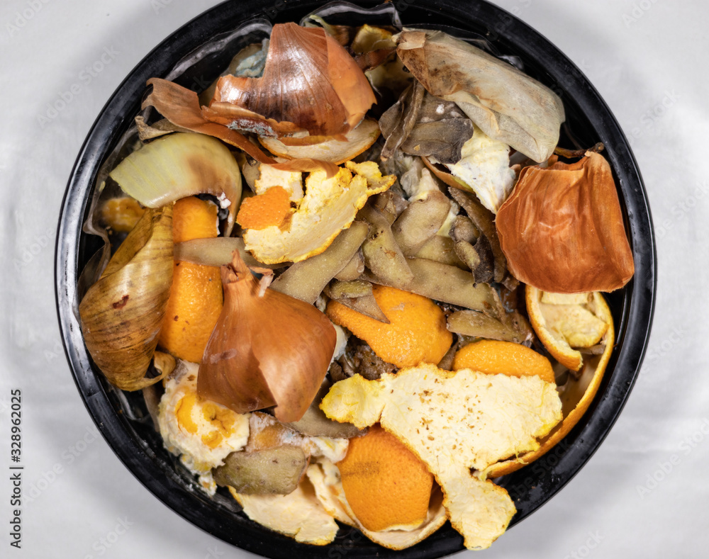Organic biological kitchen waste, compostable food scraps, rotten food ...