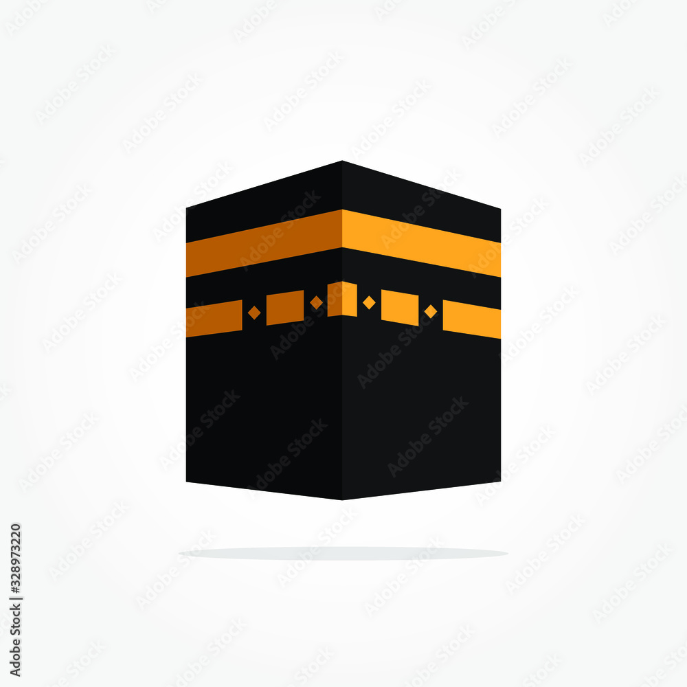 Kaaba symbol. isolated vector illustration Stock Vector | Adobe Stock