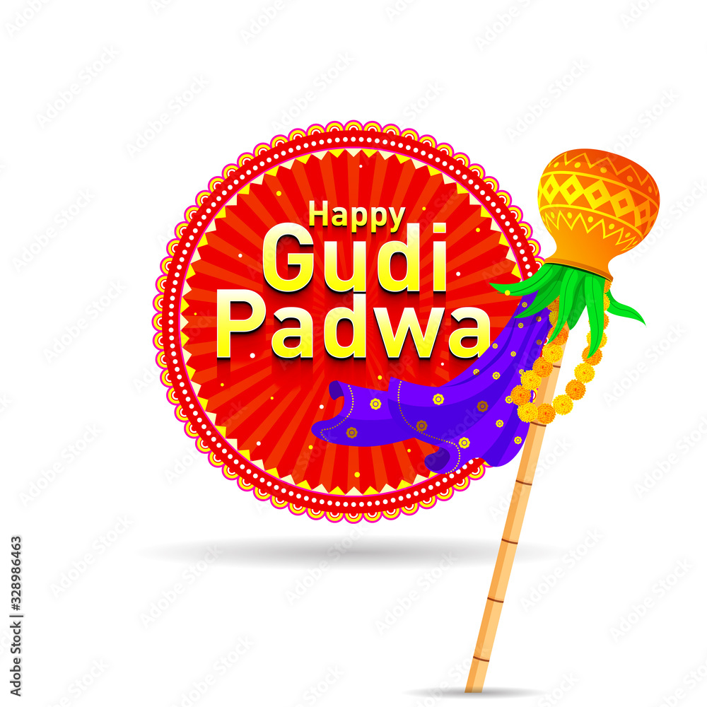 Happy Gudi Padwa (Lunar New Year) celebration of India Logo, Design ...