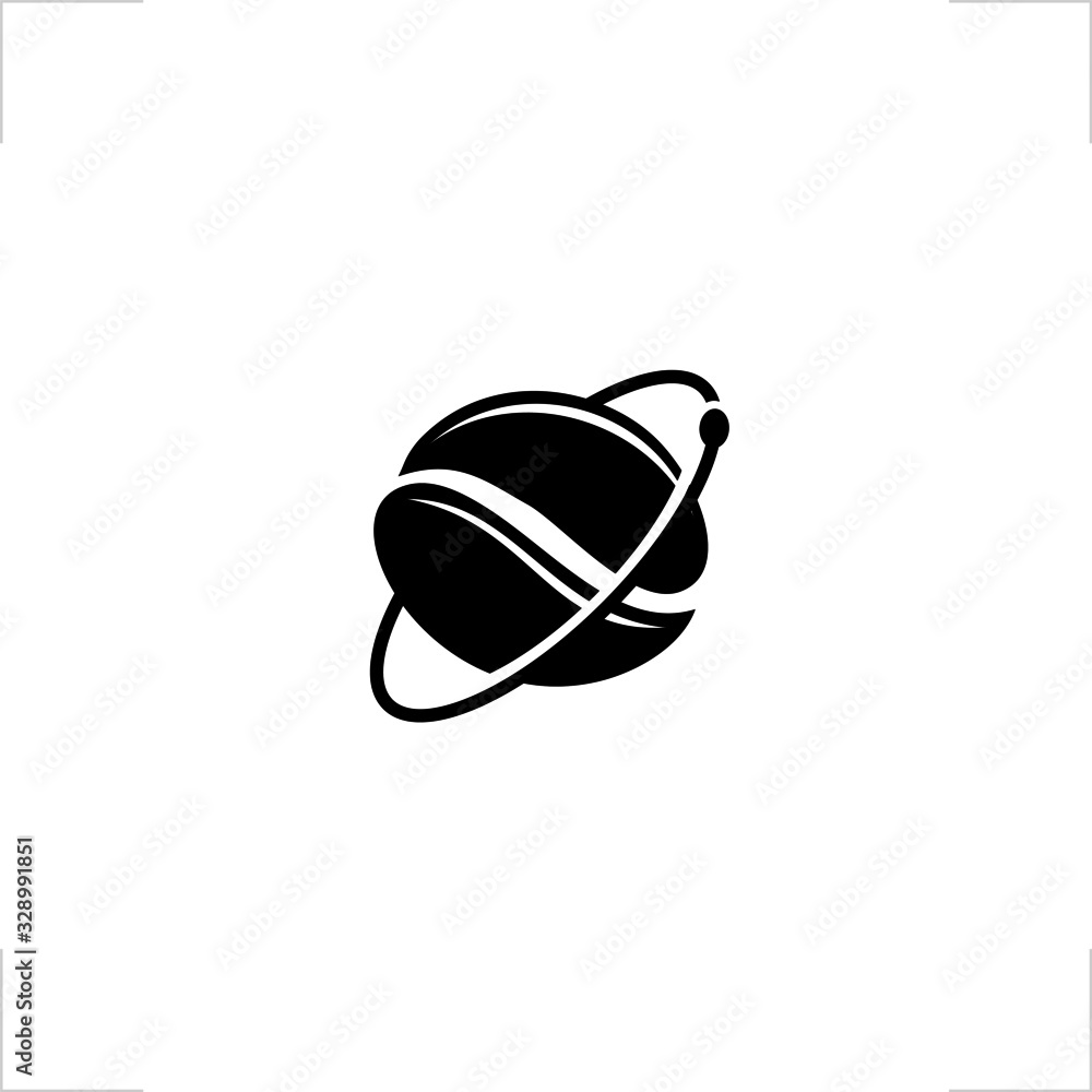 coffee beans logo planet design space Stock Vector | Adobe Stock