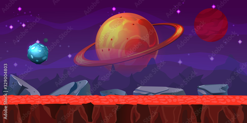 2d Game Background Space