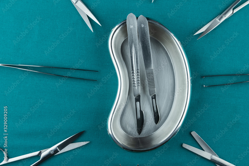 Surgical instrument, stainless steel scalpel handle number 3 with blade ...