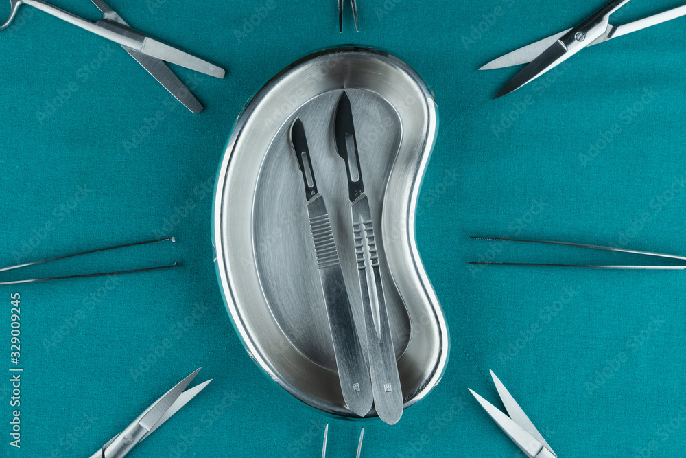 Surgical instrument, stainless steel scalpel handle number 3 with blade ...