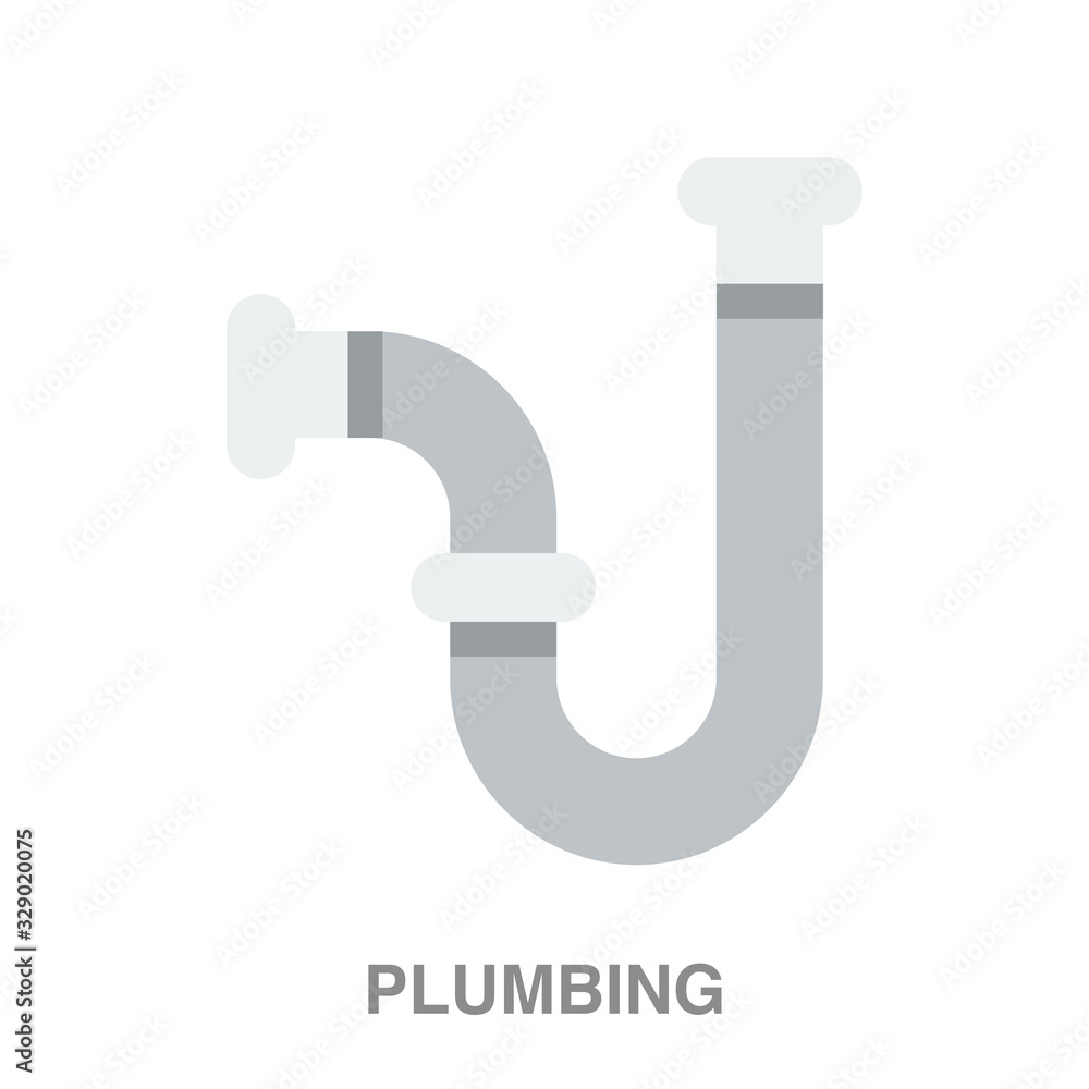 plumbing flat icon on white transparent background. You can be used ...