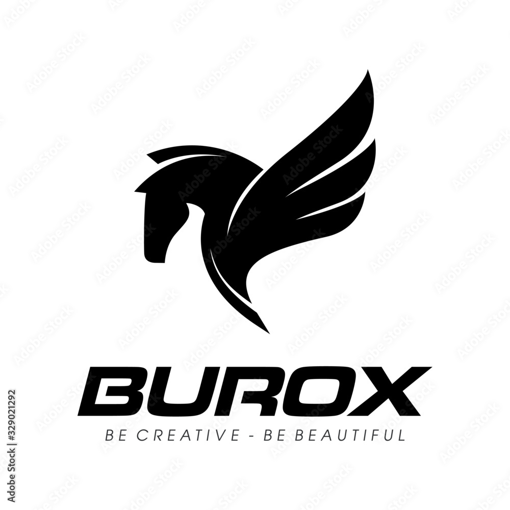 Fly Horse Logo, Black Horse, King Horse Logo Design Inspiration Vector ...
