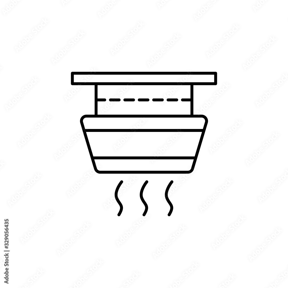 Smoke detector, safety icon. Simple line, outline vector elements of ...