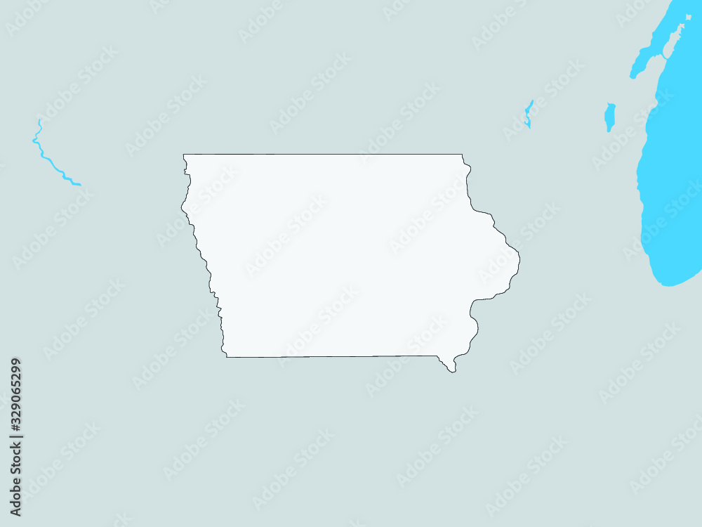 Vector illustration of the Detailed Political Map of the US Federal ...