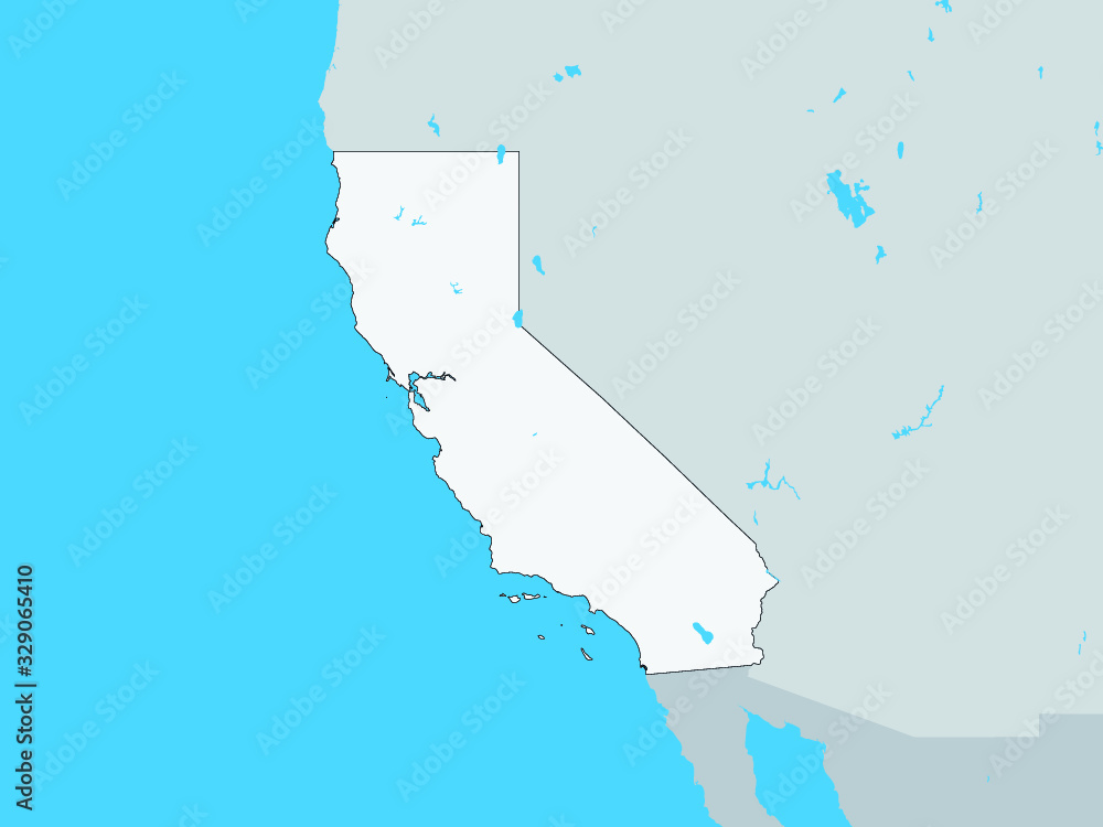 Vector illustration of the Detailed Political Map of the US Federal ...