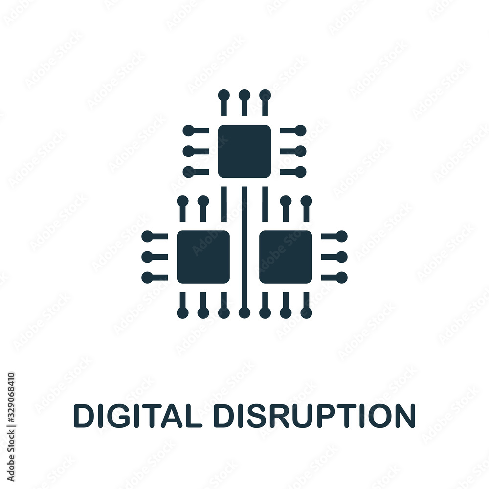 Digital Disruption icon. Simple element from digital disruption ...