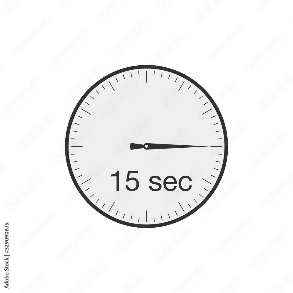 Simple 15 seconds or 15 minutes timer. Stock Vector illustration ...