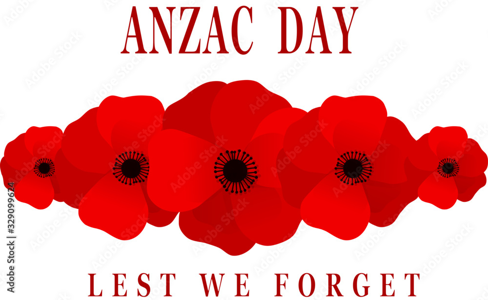 anzac day lest we forget vector illustration Stock Vector | Adobe Stock