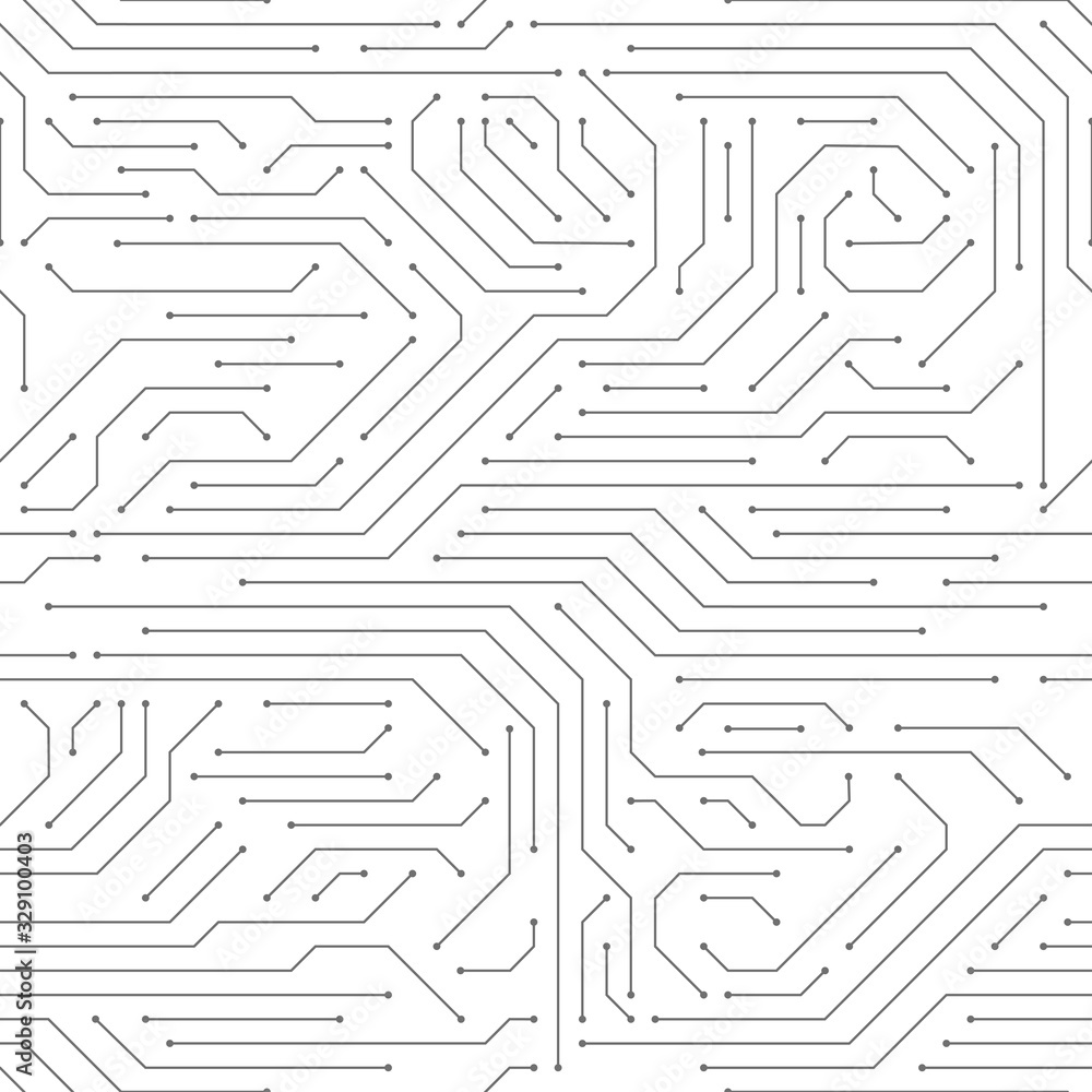 Circuit board seamless. High-tech technology electronic system pattern ...