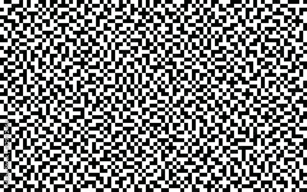 Pixels seamless pattern Black and white pixelated background Grainy ...