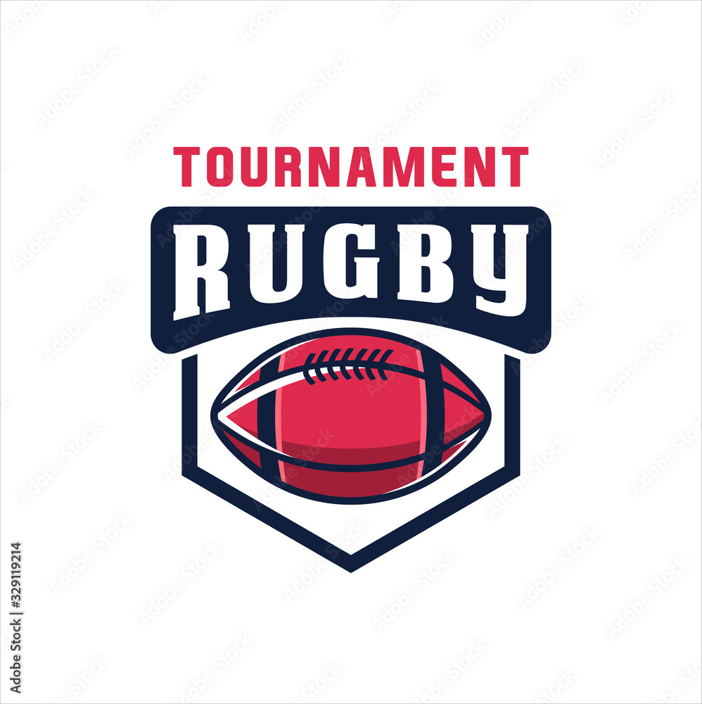 Rugby Logo, American Logo Sport, Rugby logo template vector, isolated ...