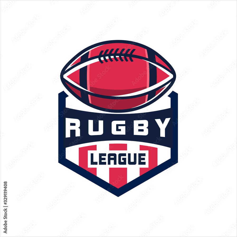 Rugby Logo, American Logo Sport, Rugby logo template vector, isolated ...