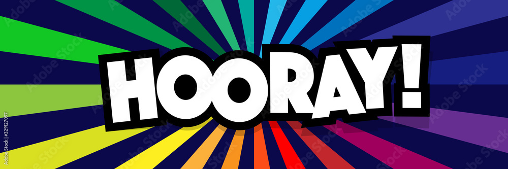 Hooray ! Stock Vector | Adobe Stock