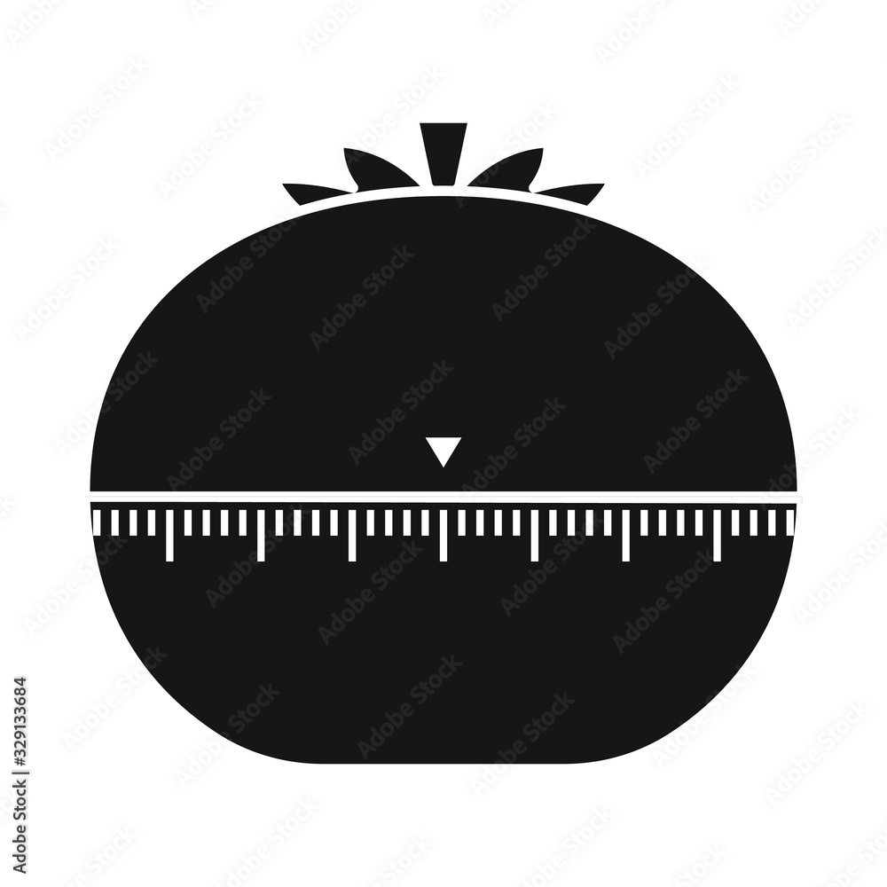 Vector design of timer and tomato symbol. Graphic of timer and clock ...