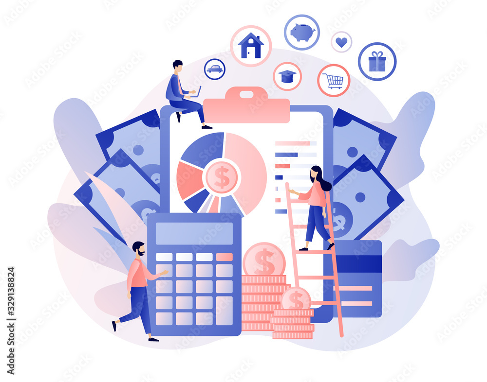 Budget management. Personal financial control. Financial literacy. Cash ...