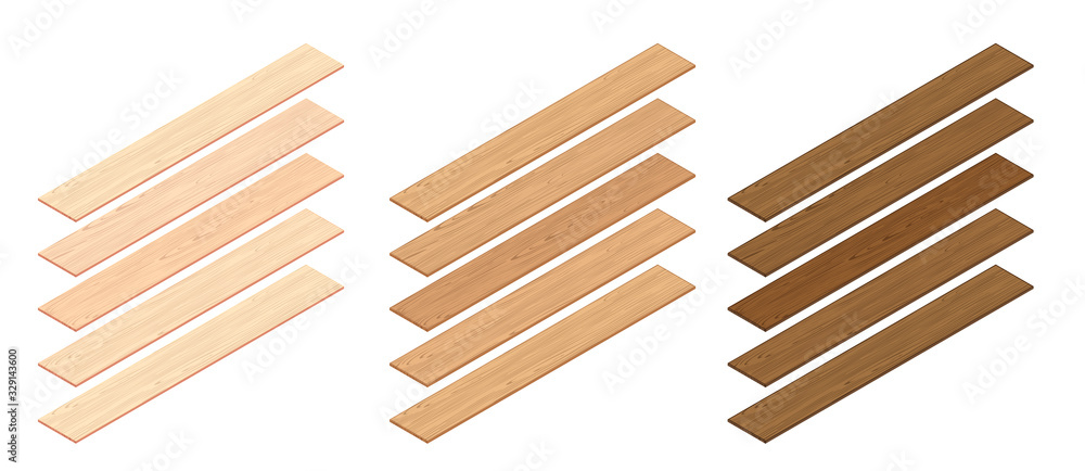 Isometric Wooden Planks Stock Vector | Adobe Stock