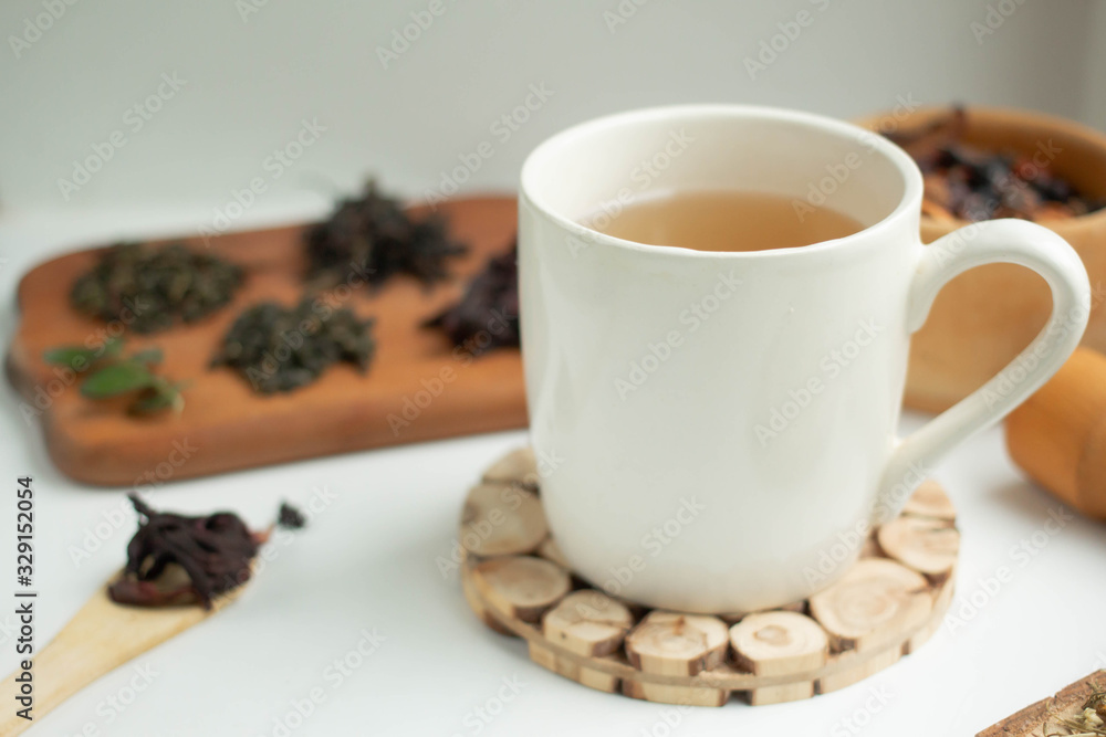 chai types oolong, guanyin tea, carcade, shen puer Stock Photo | Adobe ...
