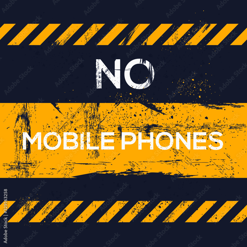 Warning sign (no mobile phones), vector illustration. Stock Vector ...
