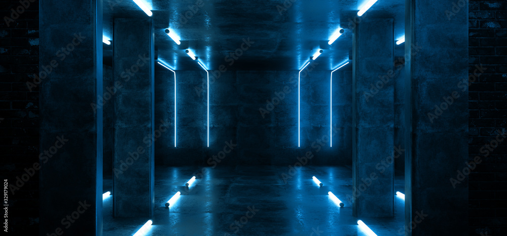 Sci Fi Modern Neon Glowing Background Laser Classic Pantone Blue Lights ...