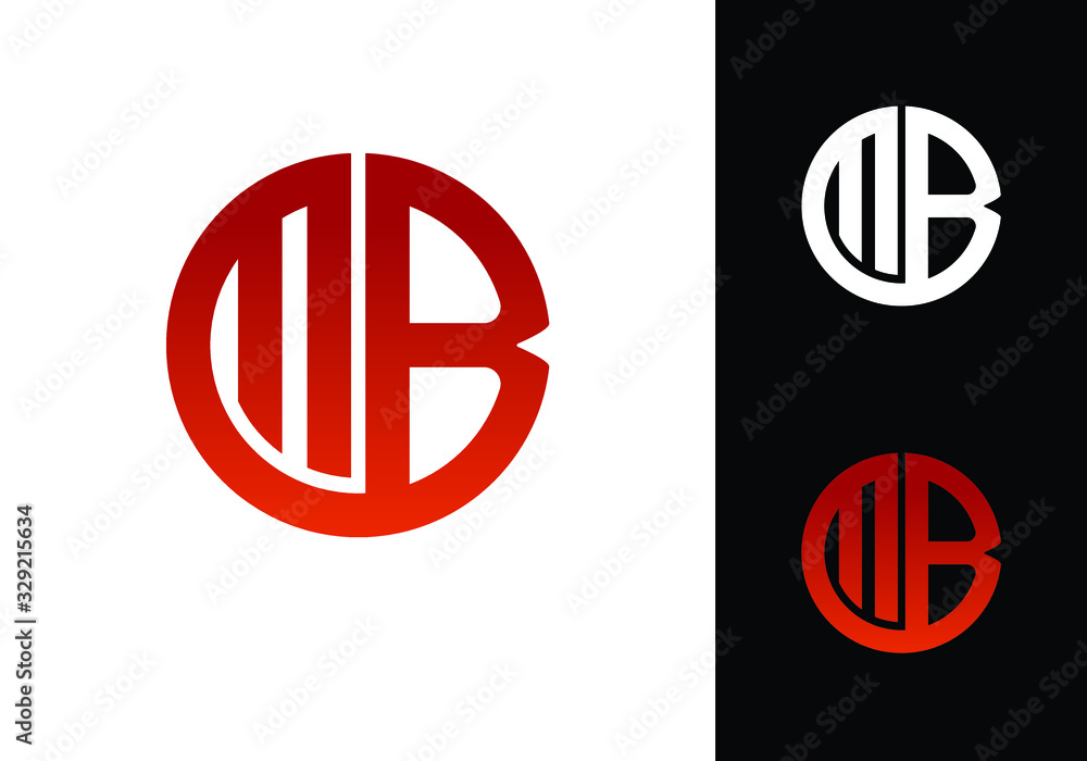 M B MB Initial Letter Logo design vector template, Graphic Alphabet ...