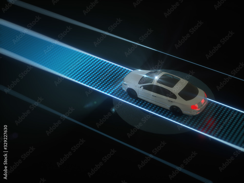 Driverless self driving, autonomous vehicle, autopilot vehicle with ...