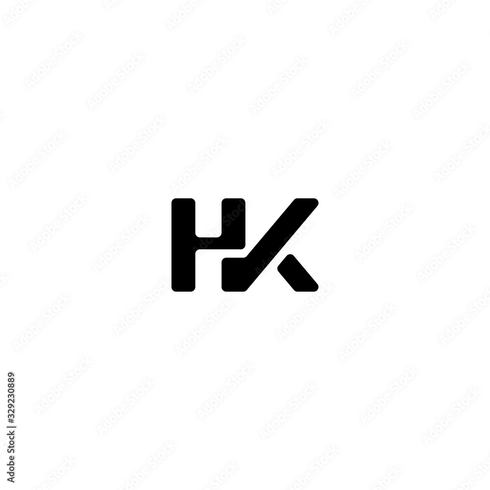 HK H K logo design vector illustration Stock Vector | Adobe Stock