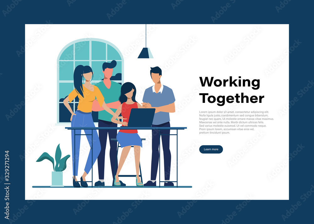 Brainstorming teamwork character. Business people teamwork office ...