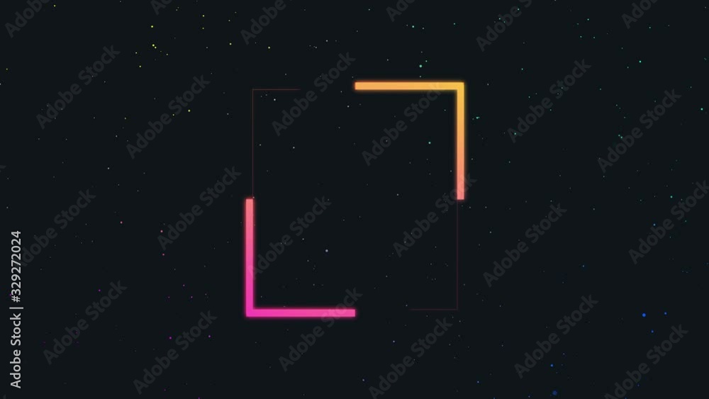 Motion graphic frame animation opening clip template. Geometric intro ...