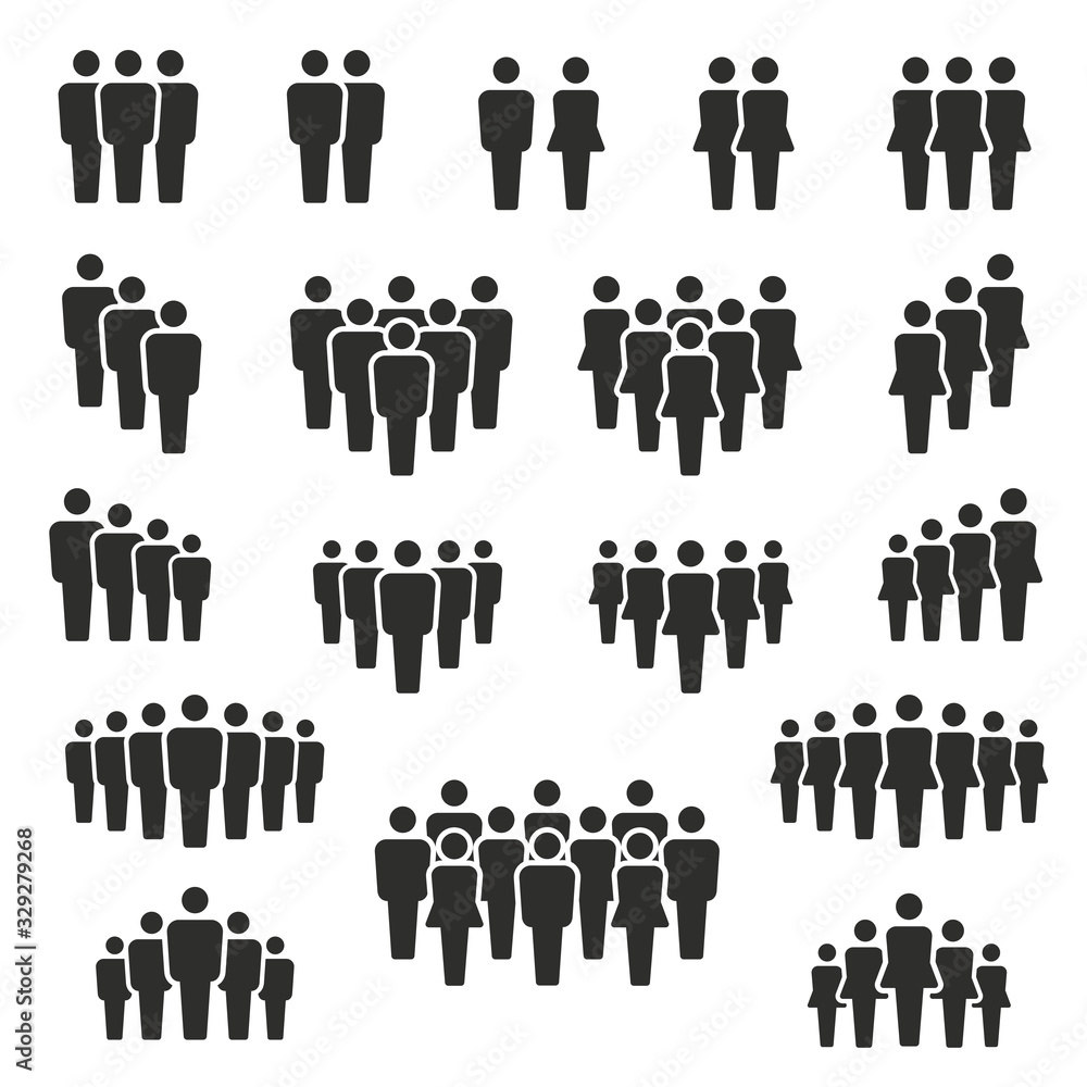 people and population icon set, vector and illustration Stock Vector ...