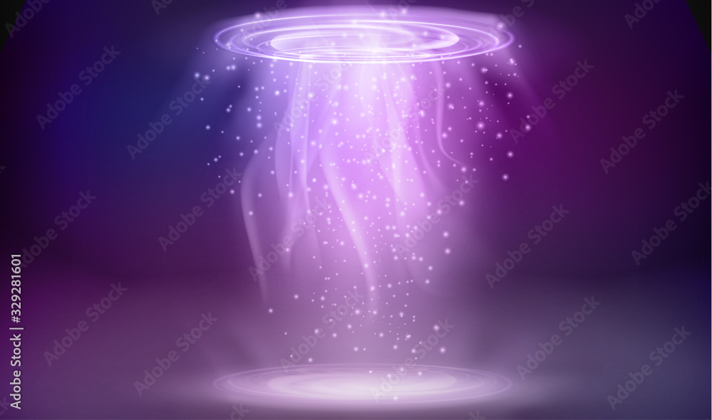 Teleport light effects vector illustration Stock Vector | Adobe Stock