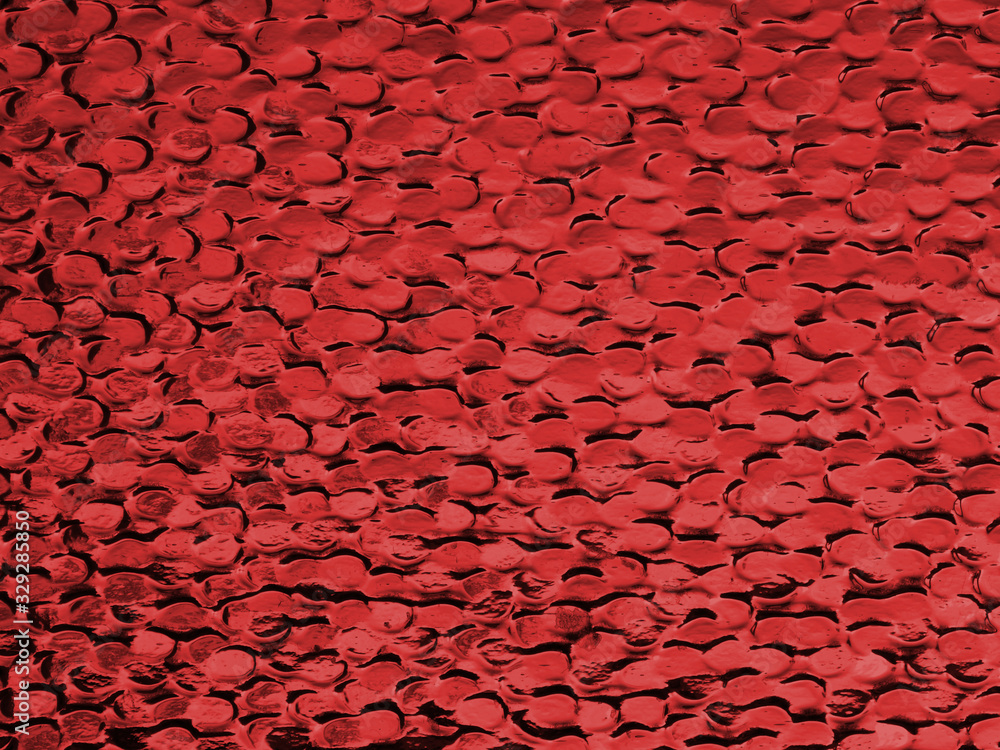 Red stained glass window texture. Closeup of frosted glass texture ...