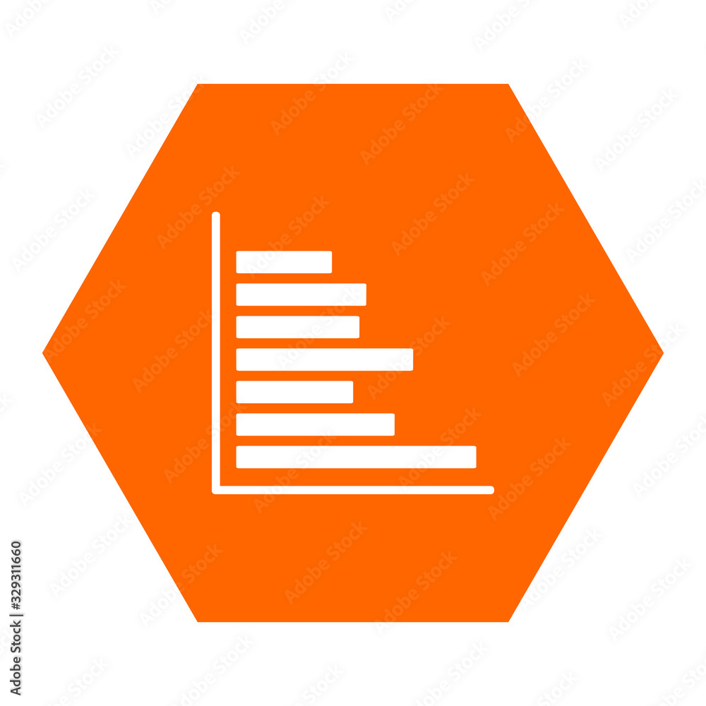 Diagramm und Sechseck Stock Vector | Adobe Stock