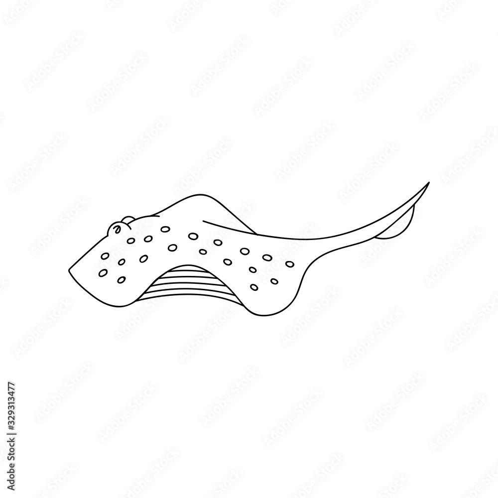 Doodle Stingray for coloring.Sea animals for children 's coloring pages ...