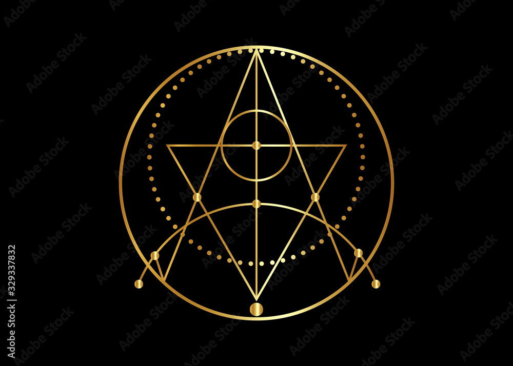 Golden Sigil of Protection. Magical Amulets. Can be used as tattoo ...