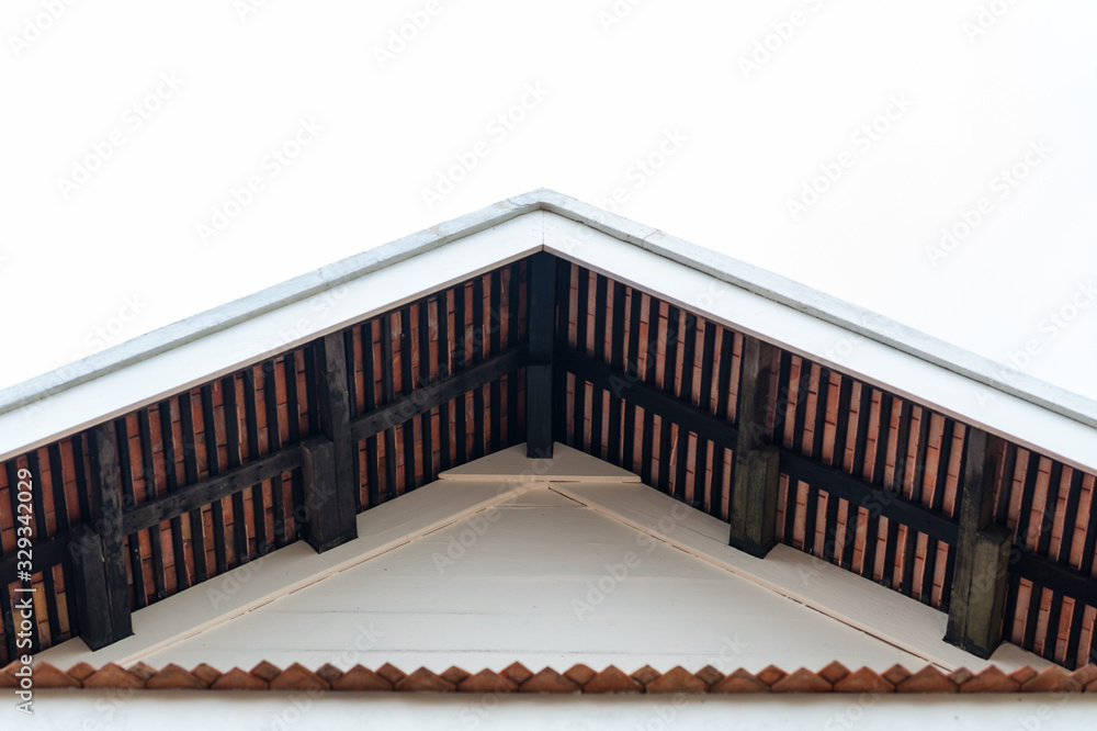 Gable of contemporary ancient buildings That have renovated the ...