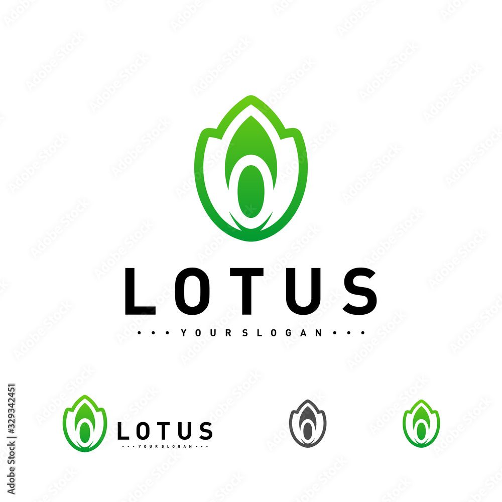 Luxury Lotus logo design vector template, Lotus flower logo concept ...