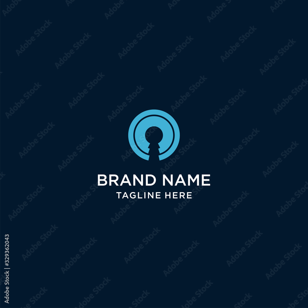 Circle Key logo template design in Vector illustration Stock Vector ...