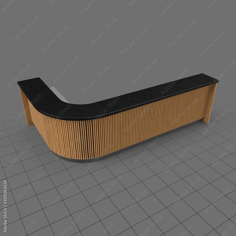 Bar counter 3 Stock 3D asset | Adobe Stock