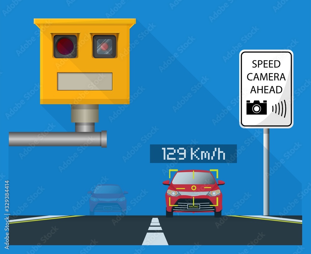 Vecteur Stock Handheld Speed Radar Lidar Laser Camera Gun Police ...