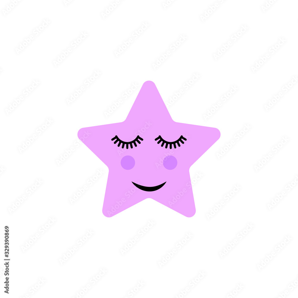 Cute star, cartoon vector Illustration. Stock Vector | Adobe Stock