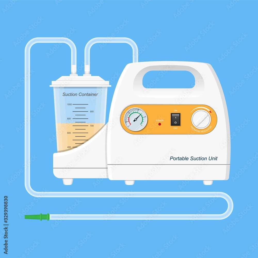 Suction adult nares unit lung clear fluid tube nose nasal pump treat ...