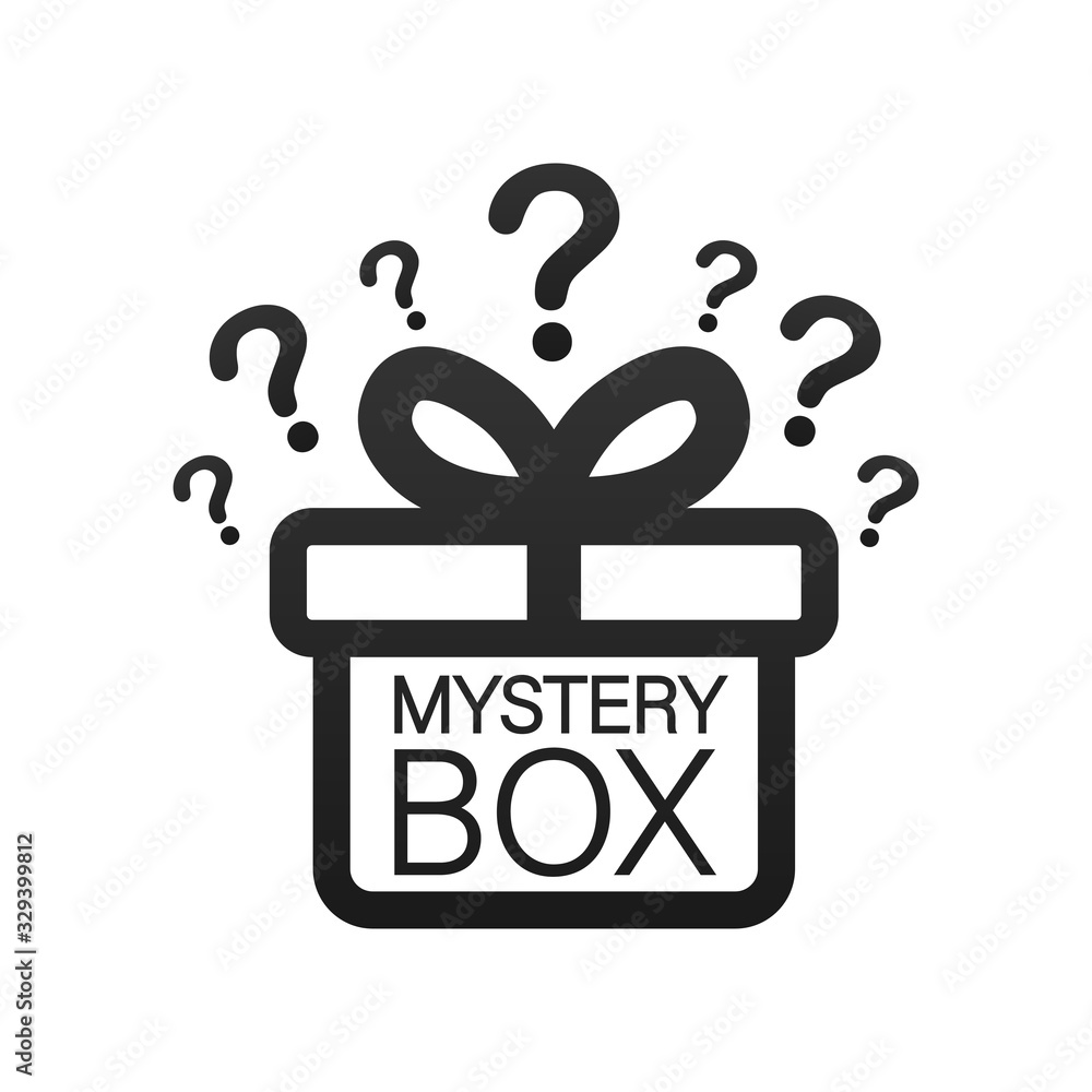 Mystery box. Packaging for concept design. Surprise present. Package ...