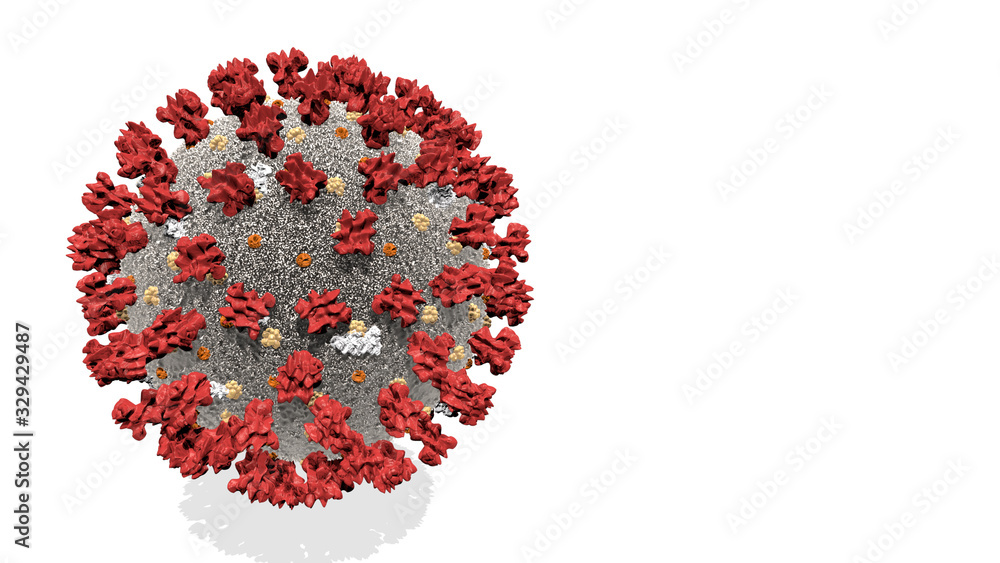 Coronavirus SARS-CoV-2 Wuhan. Viruses under microscope.nCoV respiratory ...